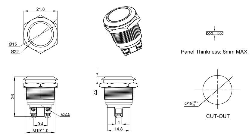 METAL PUSH BUTTON SWITCHES，HONYONE